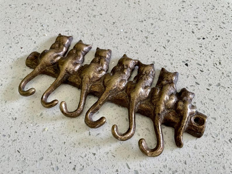 Vintage Brass Cats Tails Key Holder - Etsy