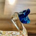 Vintage Murano Glass Paperweight Goose With Confetti Design and Blue ...