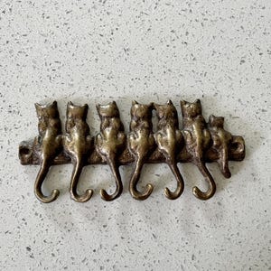 Vintage Brass Cats Tails Key Holder - Etsy