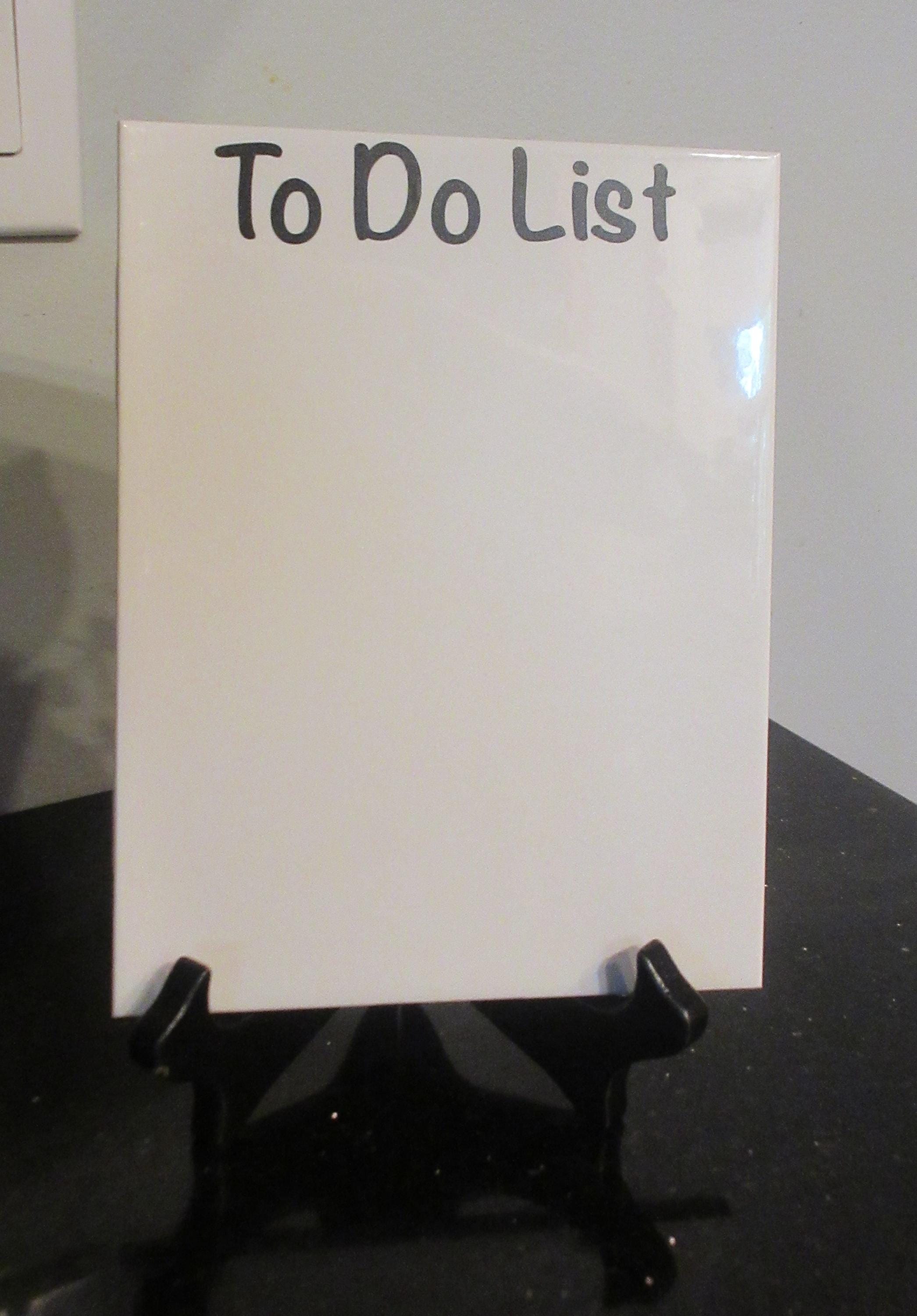 Dry Erase to Do List Tile With Marker - Etsy