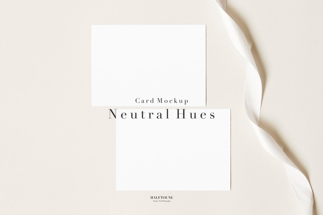 Set of 2 Cards Mockup,neutral Mockup,wedding Card Mockup,blank Cards ...