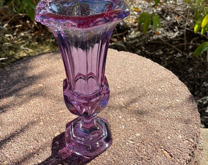 Moser Purple Neodymium Alexandrite Glass Vase Circa 1940 Vintage Art ...
