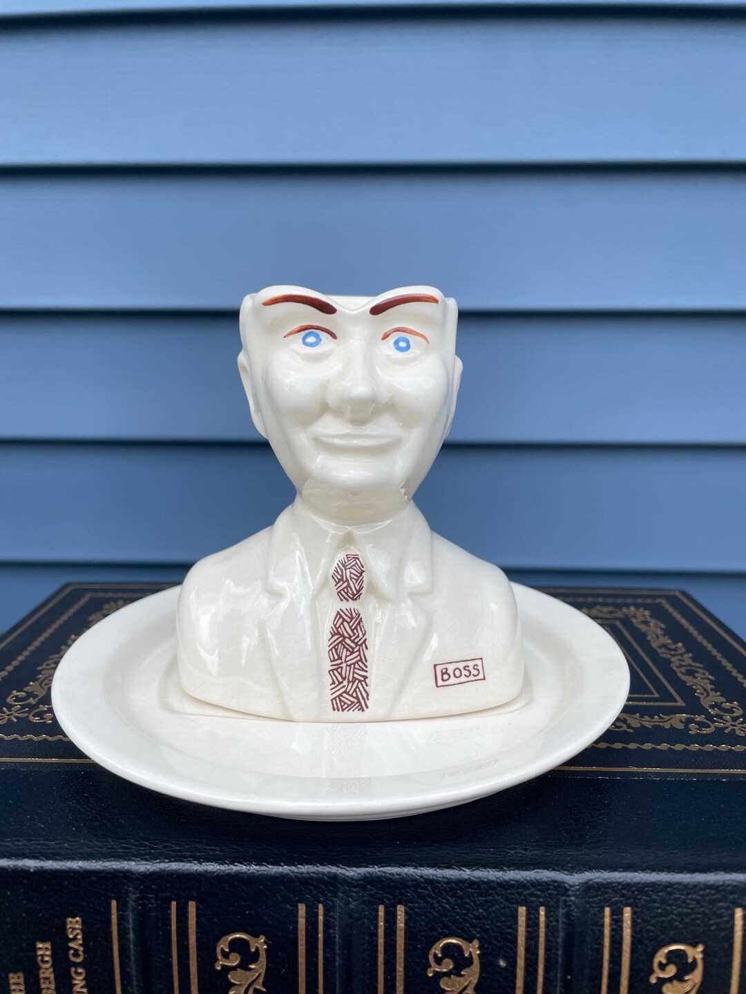 Vintage Carlton Ware Figural Egg Cup With Saucer: Lustre Pottery BOSS ...