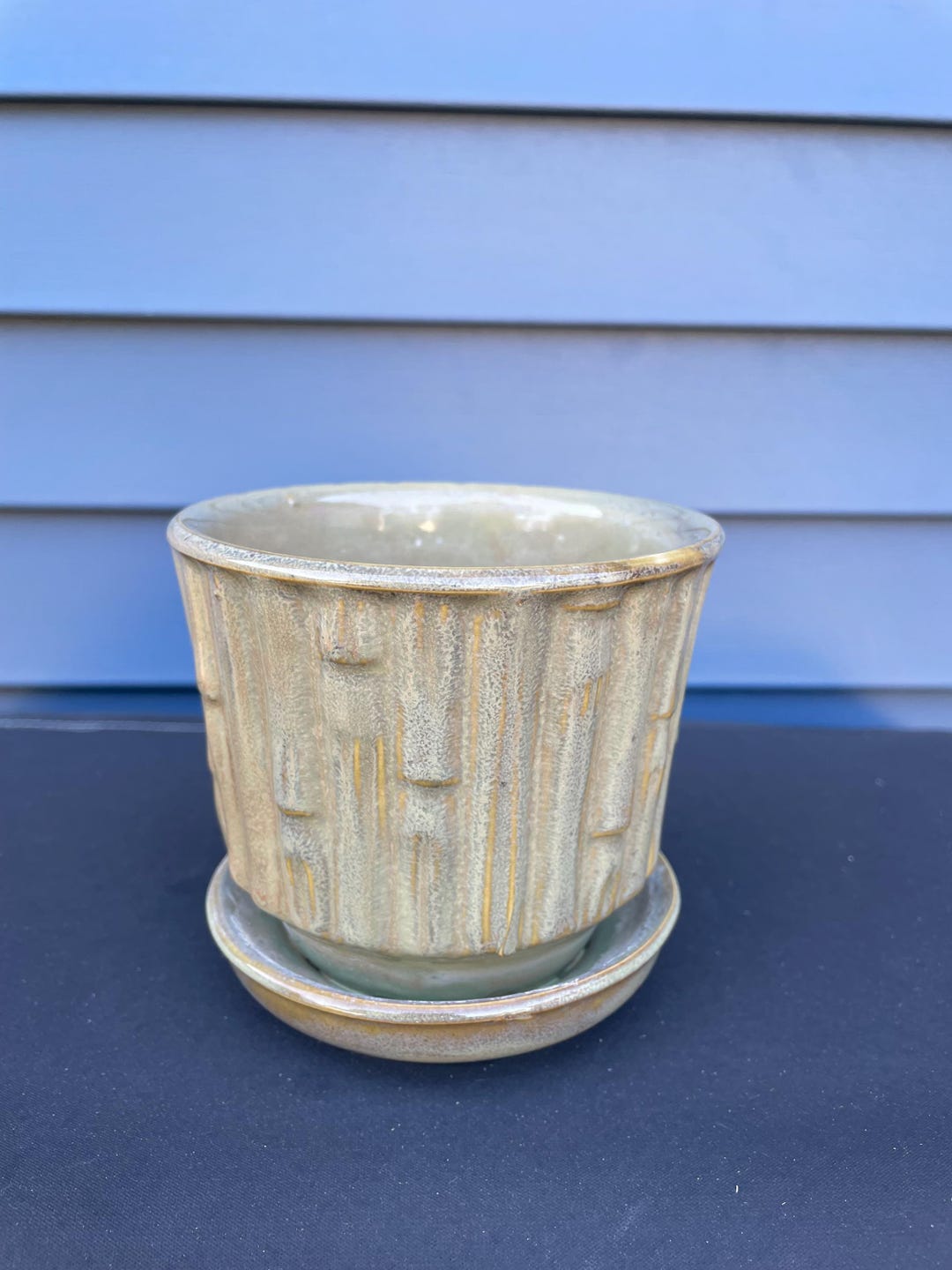 Mccoy Pottery Small Green Bamboo Planter - Mid-century Design #0372 - Made in USA - Herb Planter ...