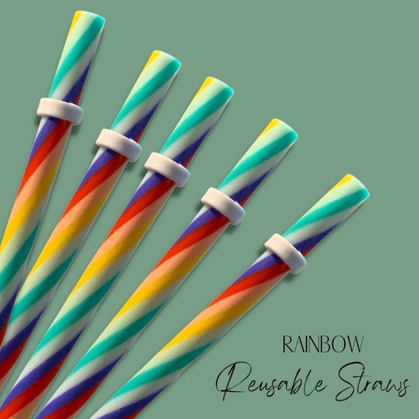 Striped Straws - Etsy