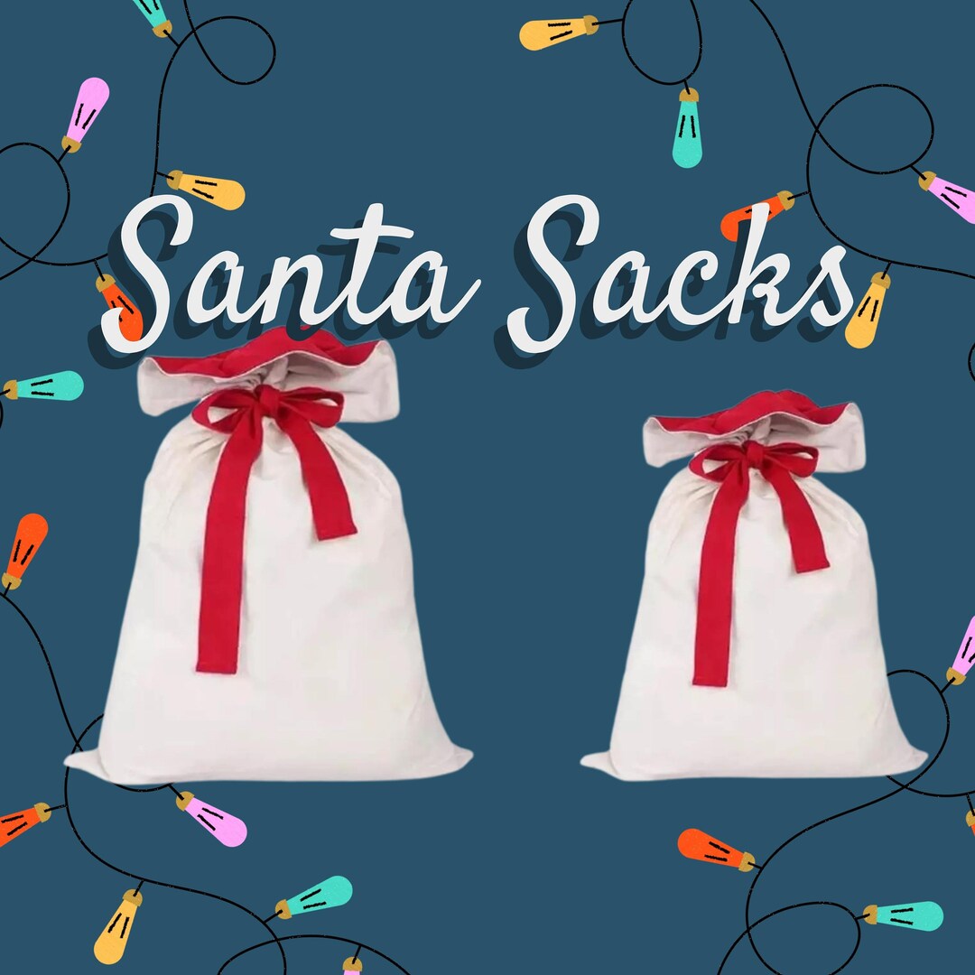 Sublimation Ready Santa Sacks - Etsy