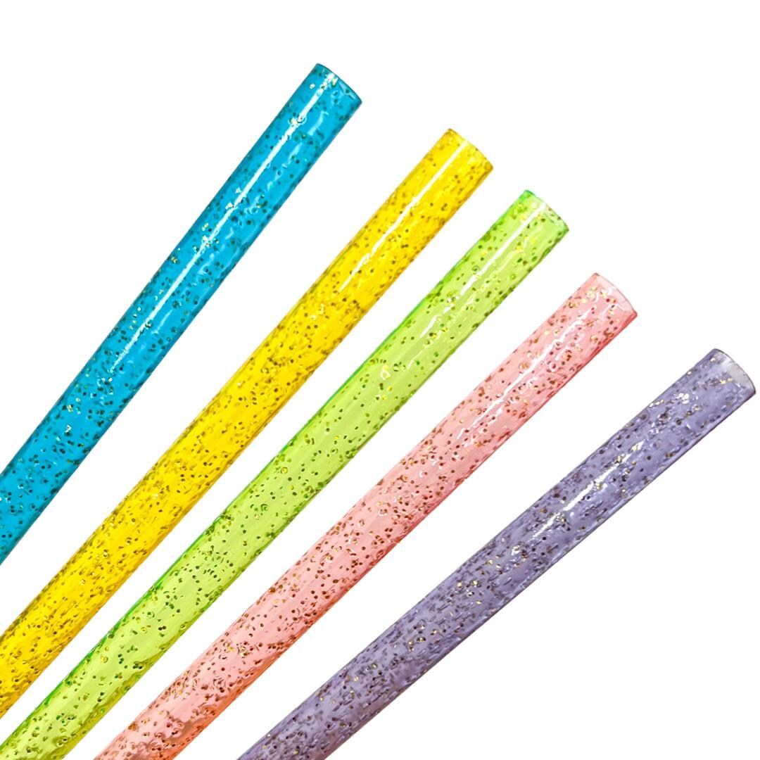 Reusable Summer Glitter Straws (5 Pack) - Etsy