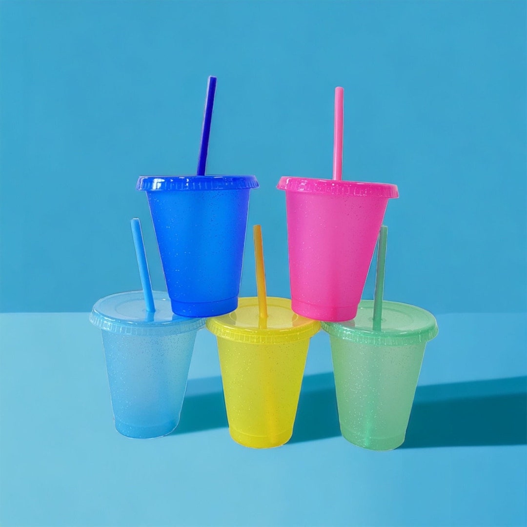 16oz. Spring Time Frosted Cups With Glitter | Reusable - Etsy