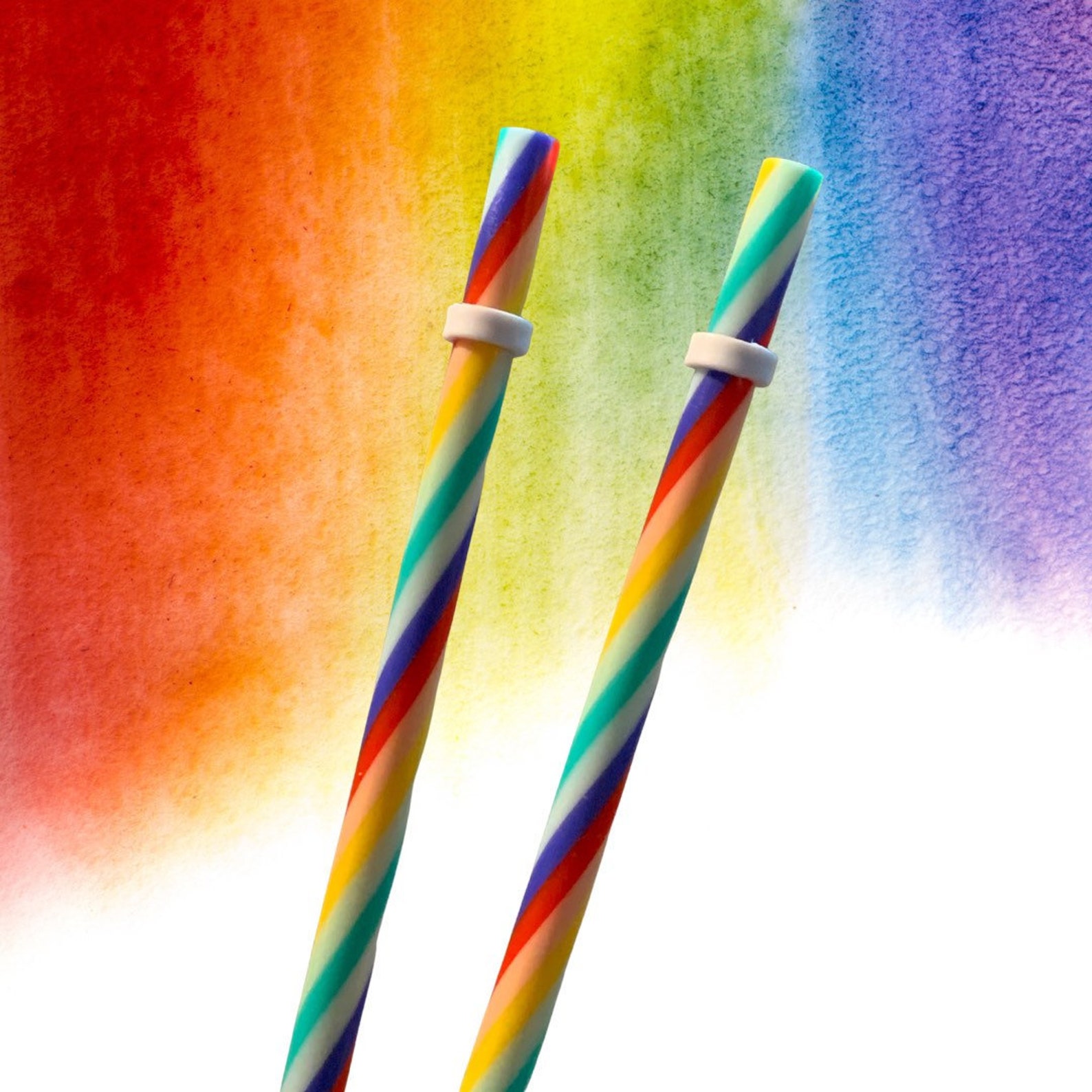 Reusable Rainbow Straw L Available for Individual Sale 24oz | Etsy