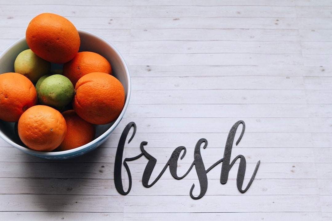 Metal Fresh Sign Fresh Sign Metal Word Art Sign Metal Home - Etsy