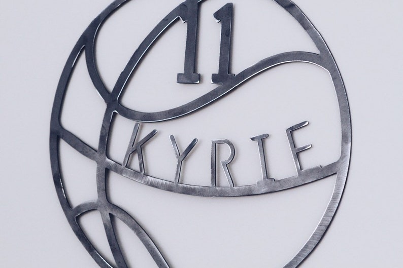 Basketball Sign Metal Basketball Sign Metal Kyrie Sign - Etsy