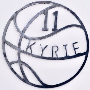 Basketball Sign, Metal Basketball Sign, Metal Kyrie Sign, Metal Home ...