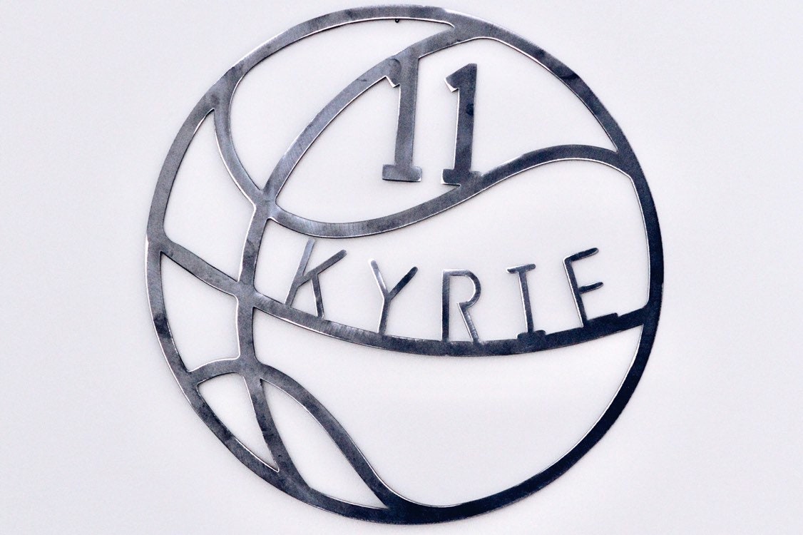 Basketball Sign Metal Basketball Sign Metal Kyrie Sign - Etsy