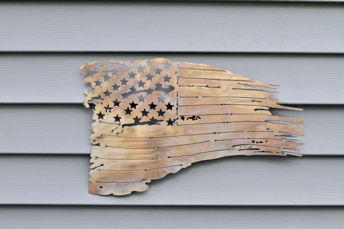 Distressed American Flag - Etsy