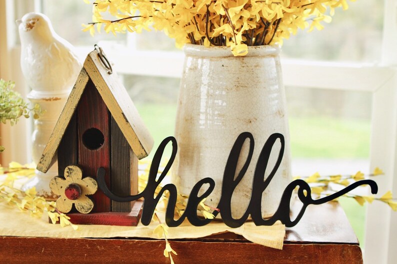 Hello Sign 2 Metal Wall Artmetal Wall Decor - Etsy