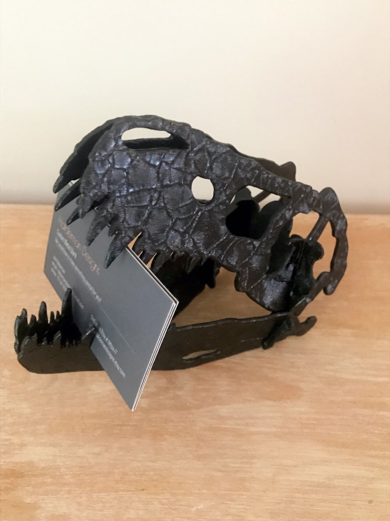 Dinosaur Business Card Holder/metal Dinosaur/dino Decor | Etsy