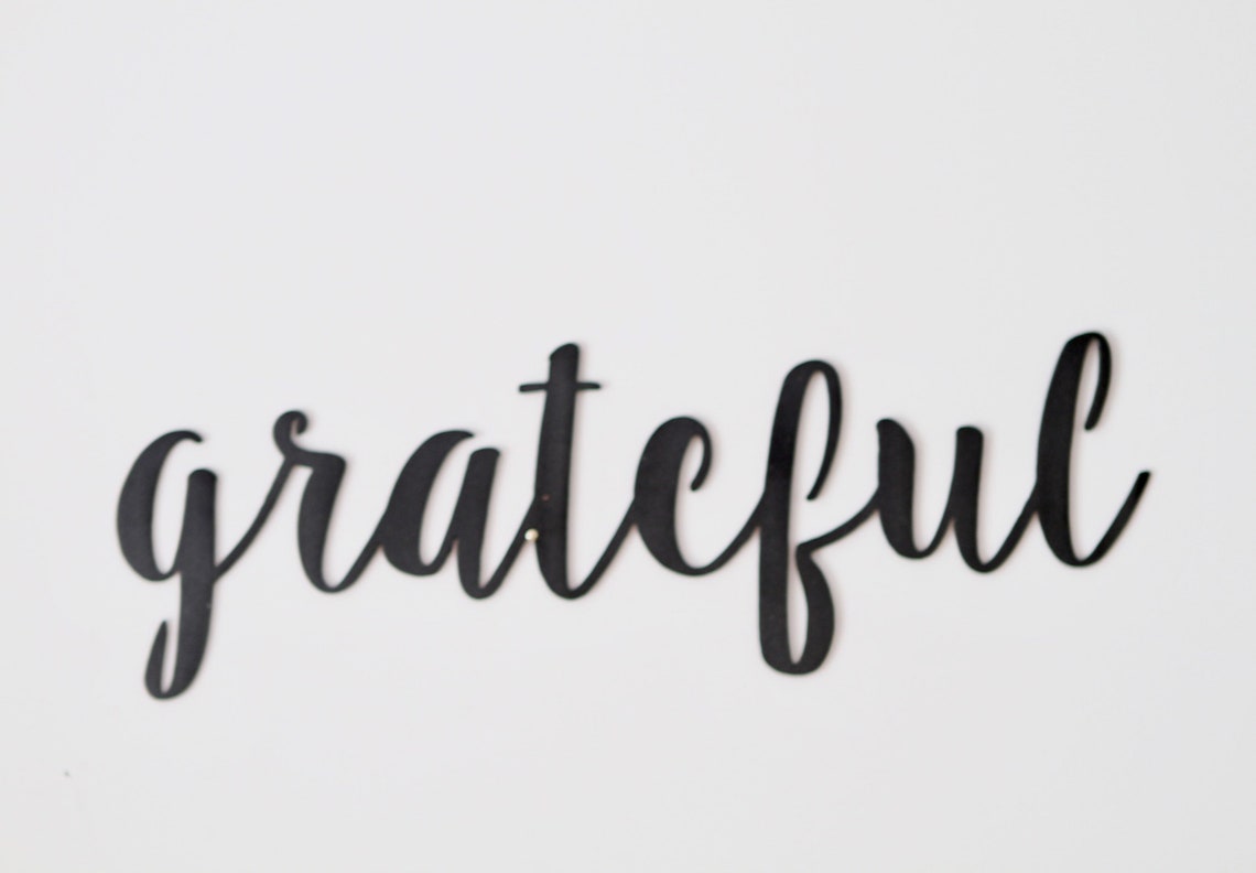 Grateful Sign Metal Grateful Sign Home Decor | Etsy