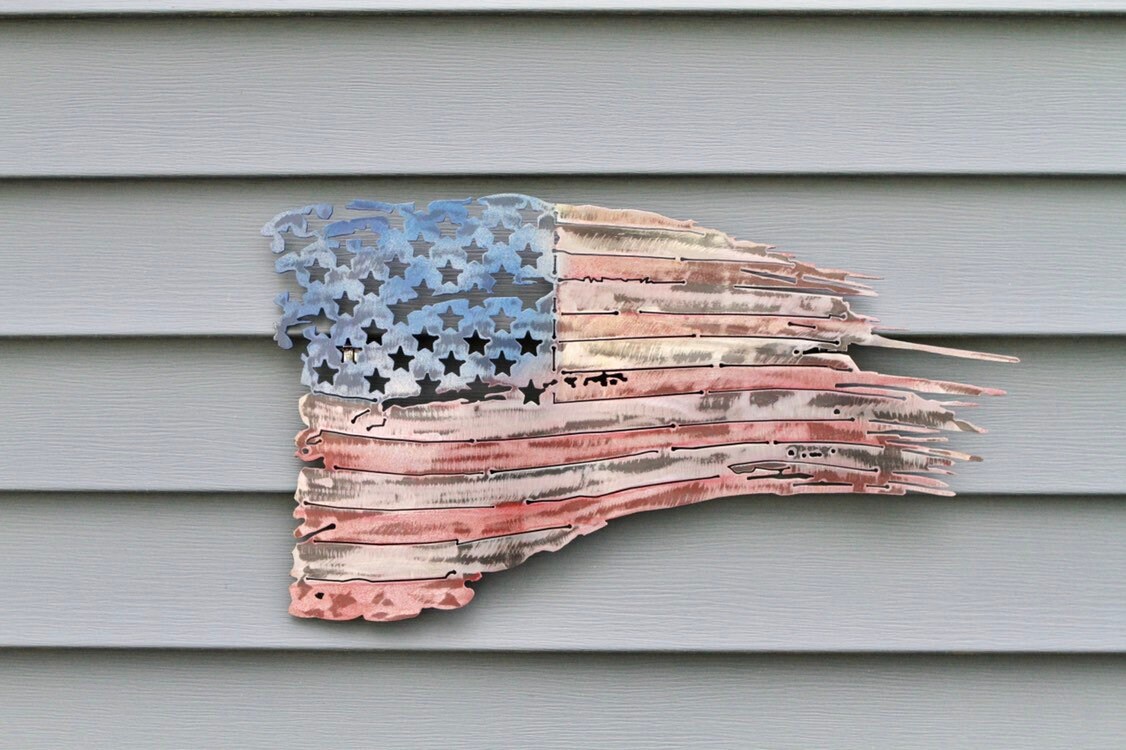 Distressed American Flag | Etsy