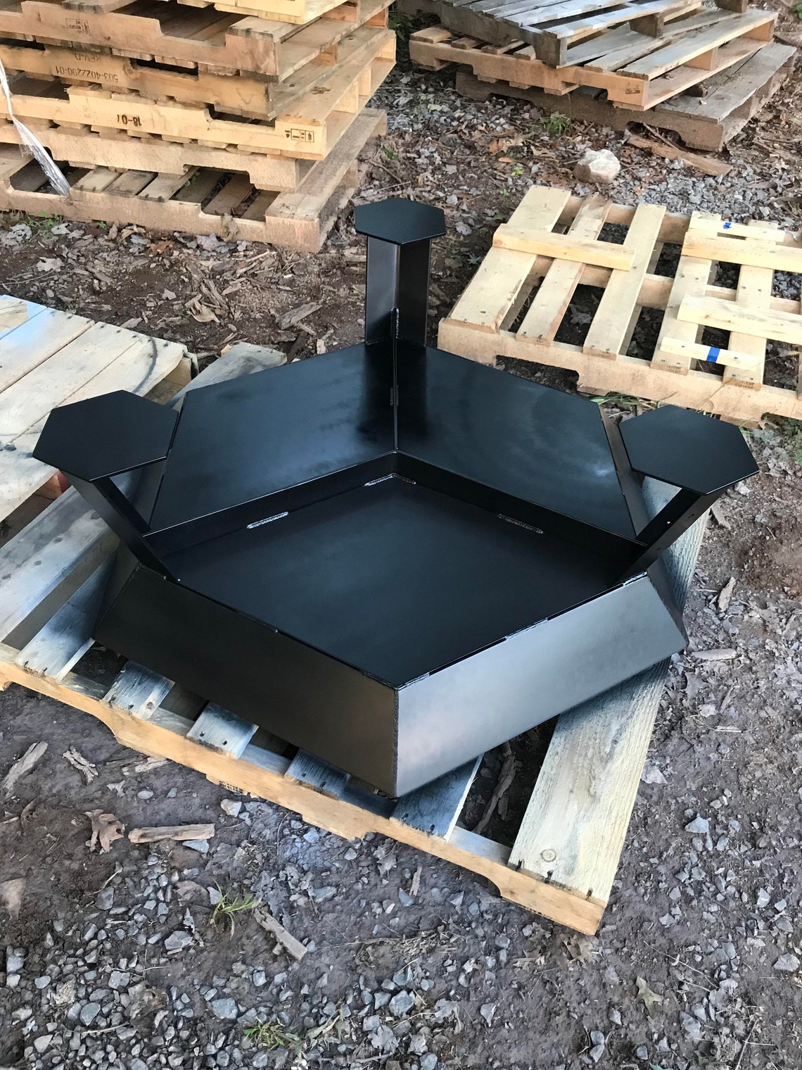 Handmade Large Hexagon Fire Pit Heavy Duty | Etsy