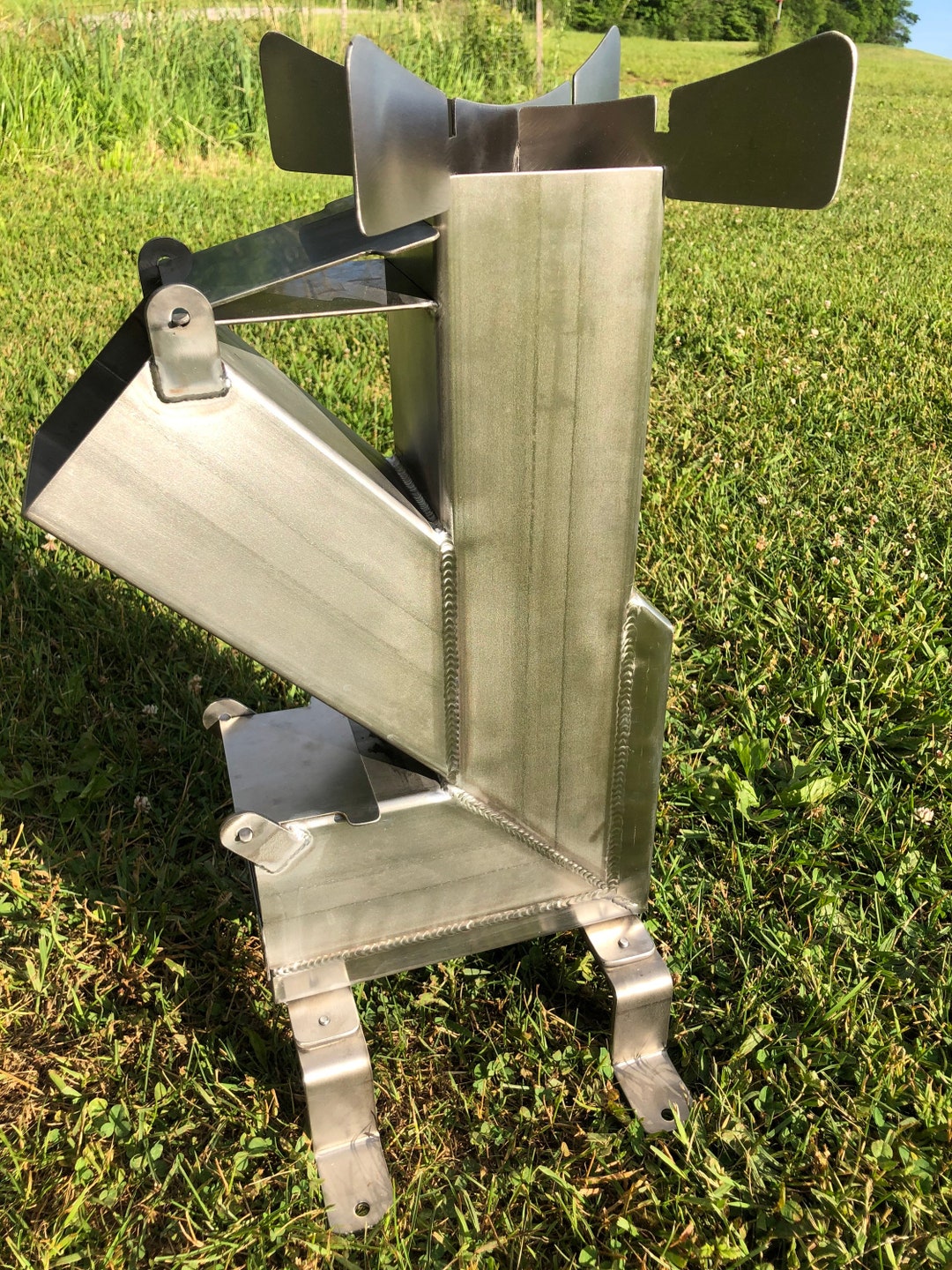 Stainless Steel Accessorized Rocket Stove - Etsy