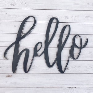 Hello Sign #1, Metal, Wall Art*metal Wall Decor - Etsy