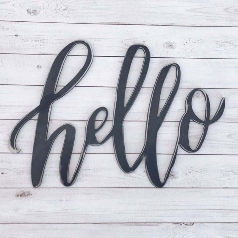 Hello Sign - Etsy