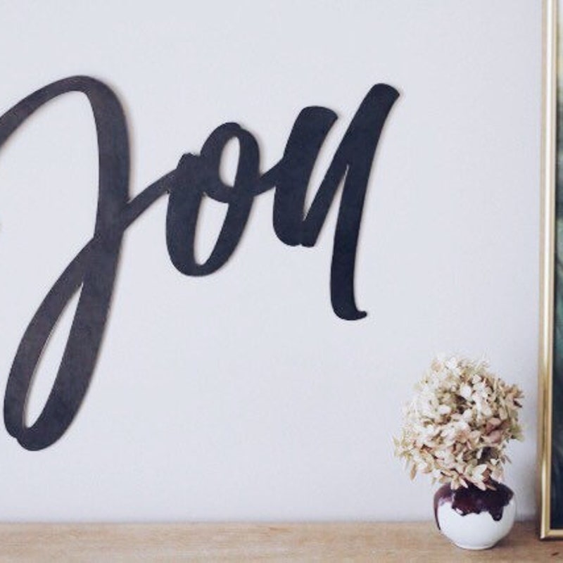 Joy Metal Sign - Etsy