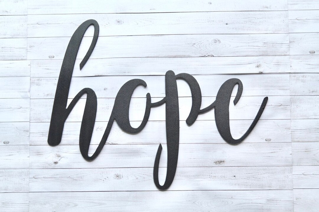 Hope Sign, Metal Hope Sign, Metal Word Art Sign, Metal Home Decor - Etsy