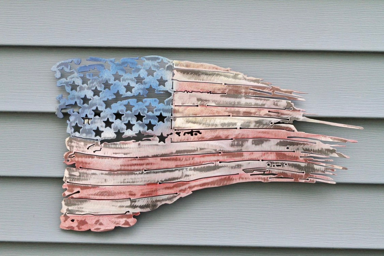 Distressed American Flag - Etsy