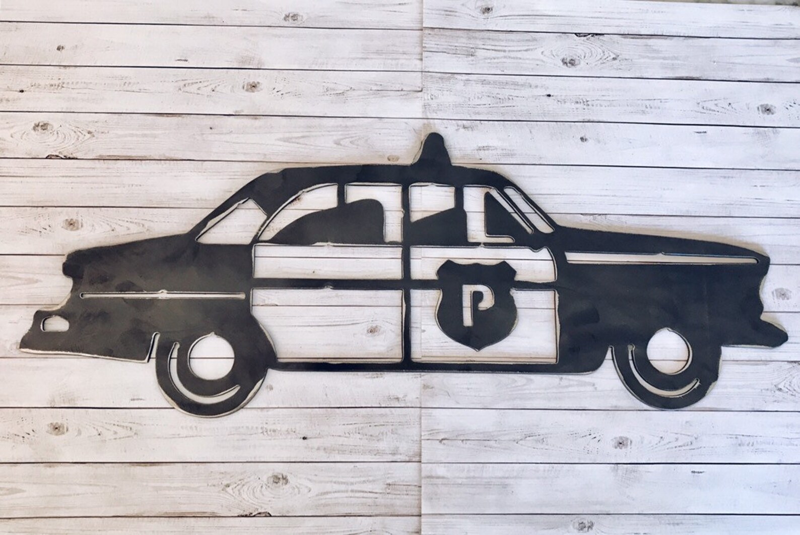 Metal Police Car Sign Metal Police Sign Metal Home Decor | Etsy