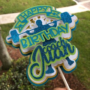 Weights Trainer Cake Topper Weights Lifter Birthday Workout - Etsy