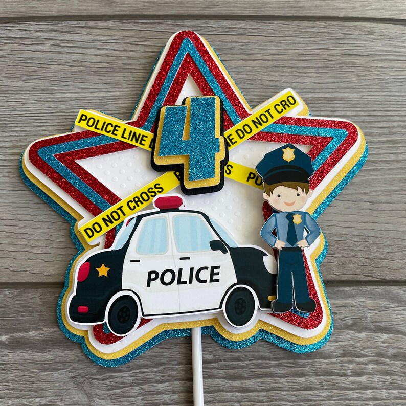 Police Kids Cake Topper Police Officer Cake Decor Police - Etsy