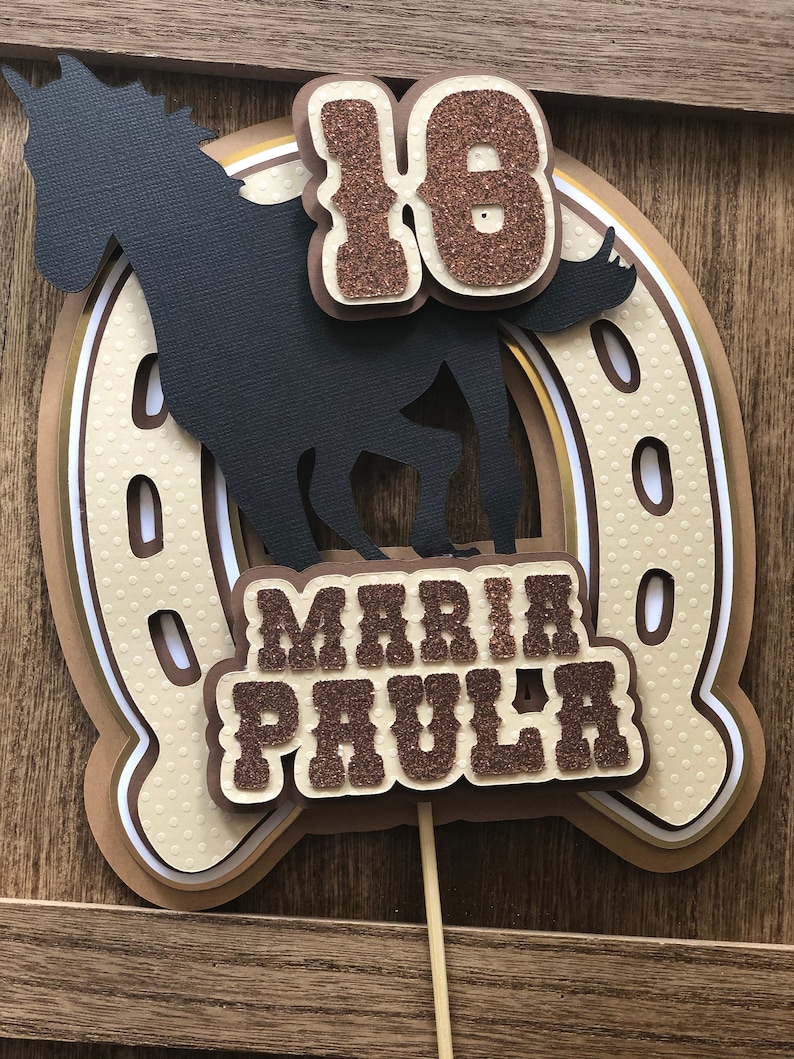 Topper de pastel de caballo fiesta de caballos topper de - Etsy España