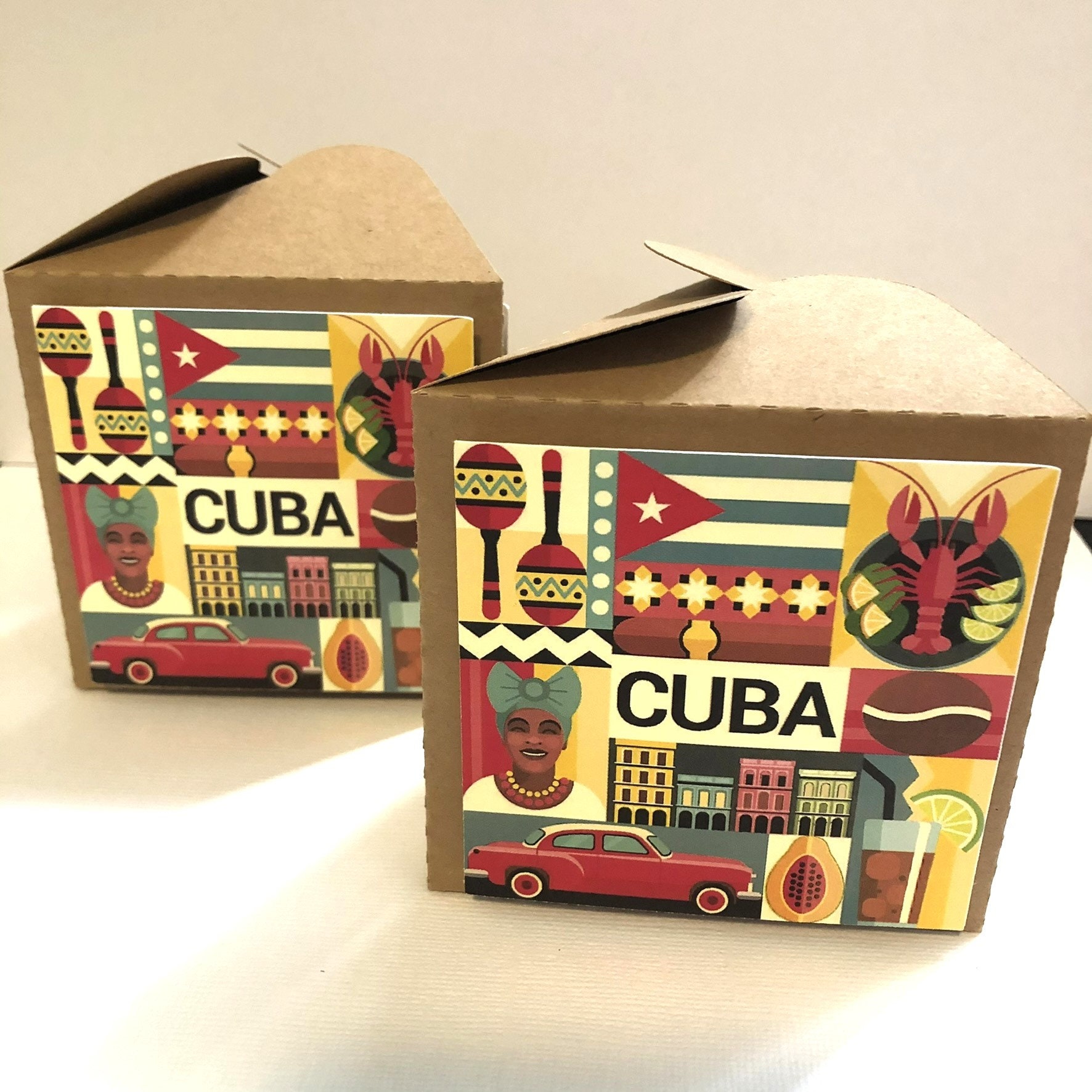 Cuba Theme Party Favor Boxes, Cuban Birthday, Treat Gift Box - Etsy