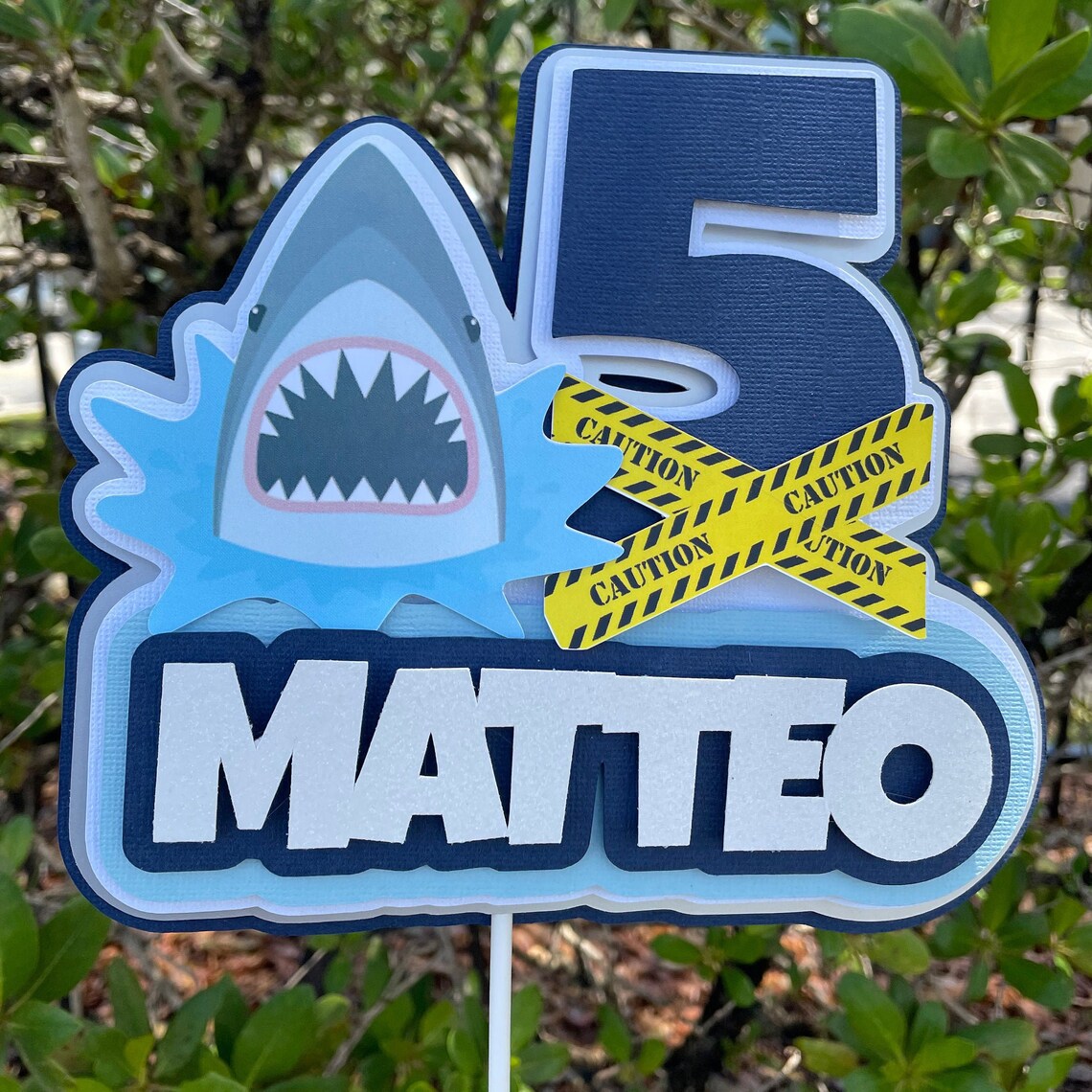 Shark Cake Topper Shark Birthday Shark Party Decor | Etsy