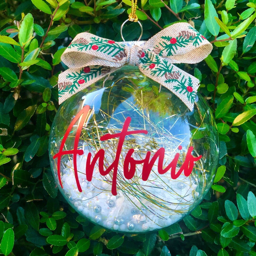 Personalized Christmas Bauble, Custom Name Ornament, Family Keepsake - Etsy