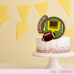 Personalized Football Cake Topper: Sports Birthday Party Decor - Etsy
