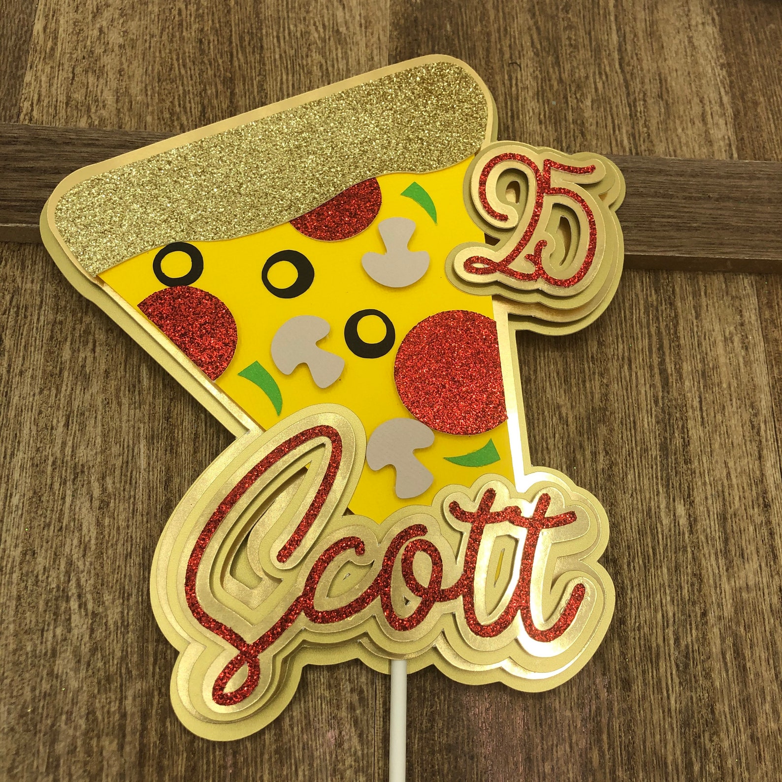 Pizza Cake Topper Custom Cake Topper Italian Party - Etsy