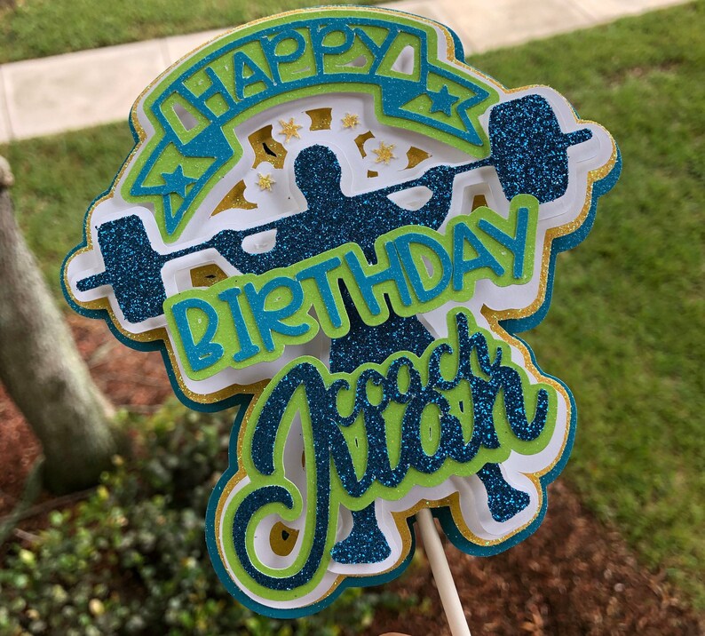 Weights Trainer Cake Topper Weights Lifter Birthday Workout - Etsy