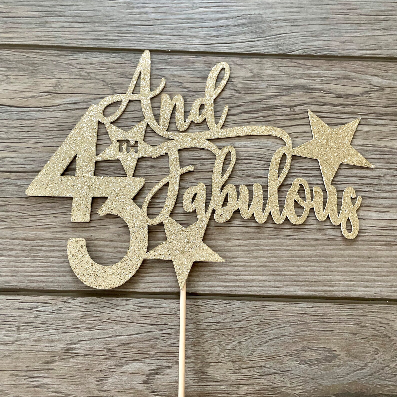 43 and Fabulous Cake Topper Age Custom Topper Age Birthday - Etsy