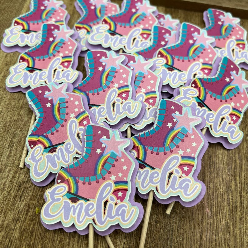 Roller Skate Birthday Cake Topper Roller Derby Party Roller - Etsy