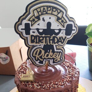 Weights Trainer Cake Topper, Weights Lifter Birthday, Workout ...