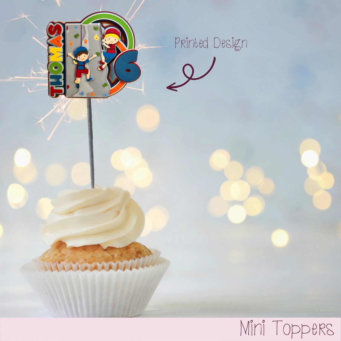 Rock Climbing Cake Topper: Kids Birthday Party Decoration - Etsy