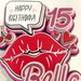 Lips Cake Topper, Kisses Birthday, Cherries and Lips Theme Party ...
