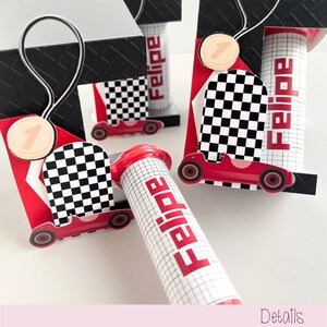 Racing Car Favor Boxes: Personalized Birthday Party Treat Boxes - Etsy