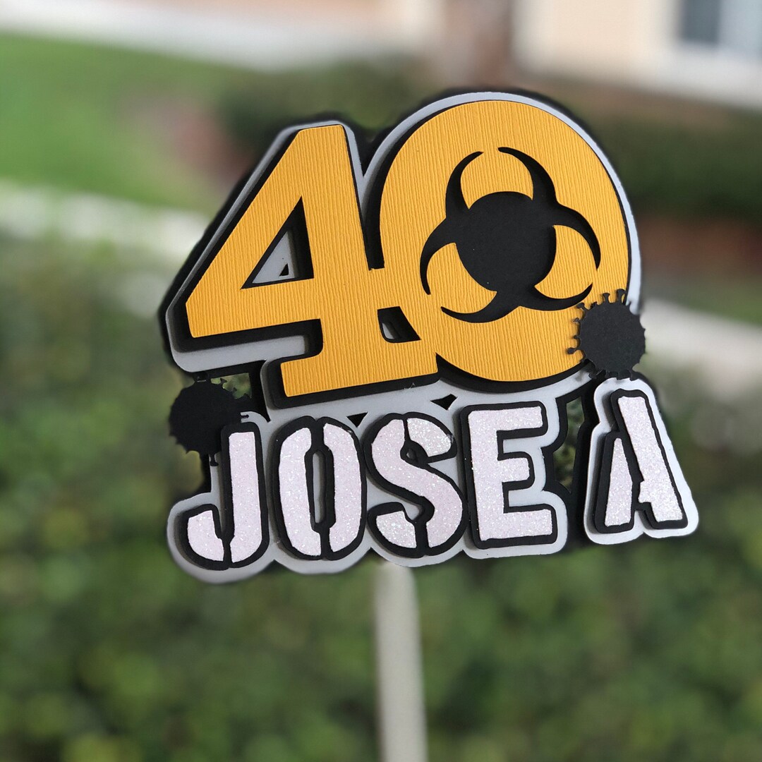 Personalized Quarantine Cake Topper, Custom Name & Age - Etsy