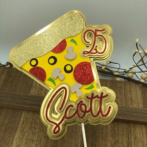 Pizza Cake Topper, Custom Cake Topper, Italian Party, Personalized Cake ...
