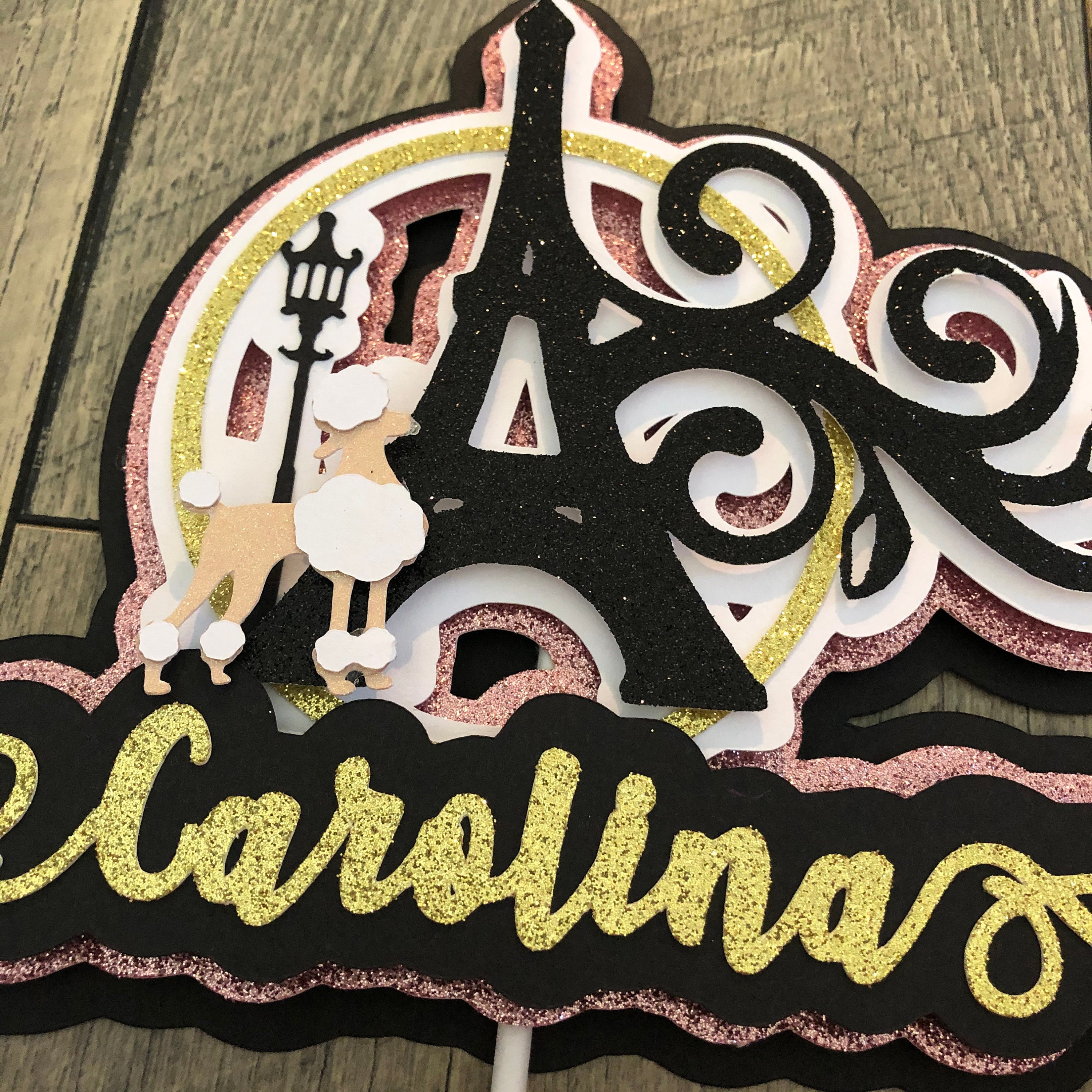 Paris cake topper Eiffel Tower topper Paris theme party | Etsy