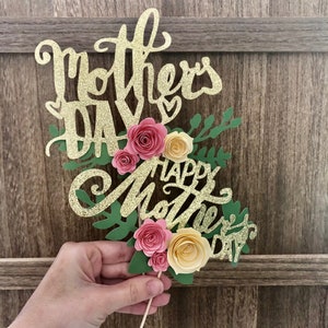 Happy Mothers Day Cake Topper, Mothers Day Decor, Mothers Day Gift, Mom ...