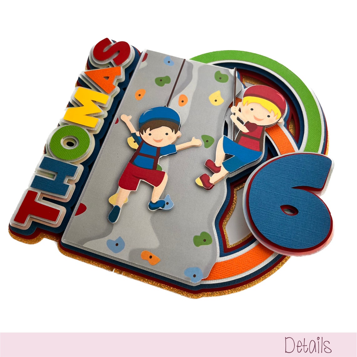 Rock Climbing Cake Topper: Kids Birthday Party Decoration - Etsy